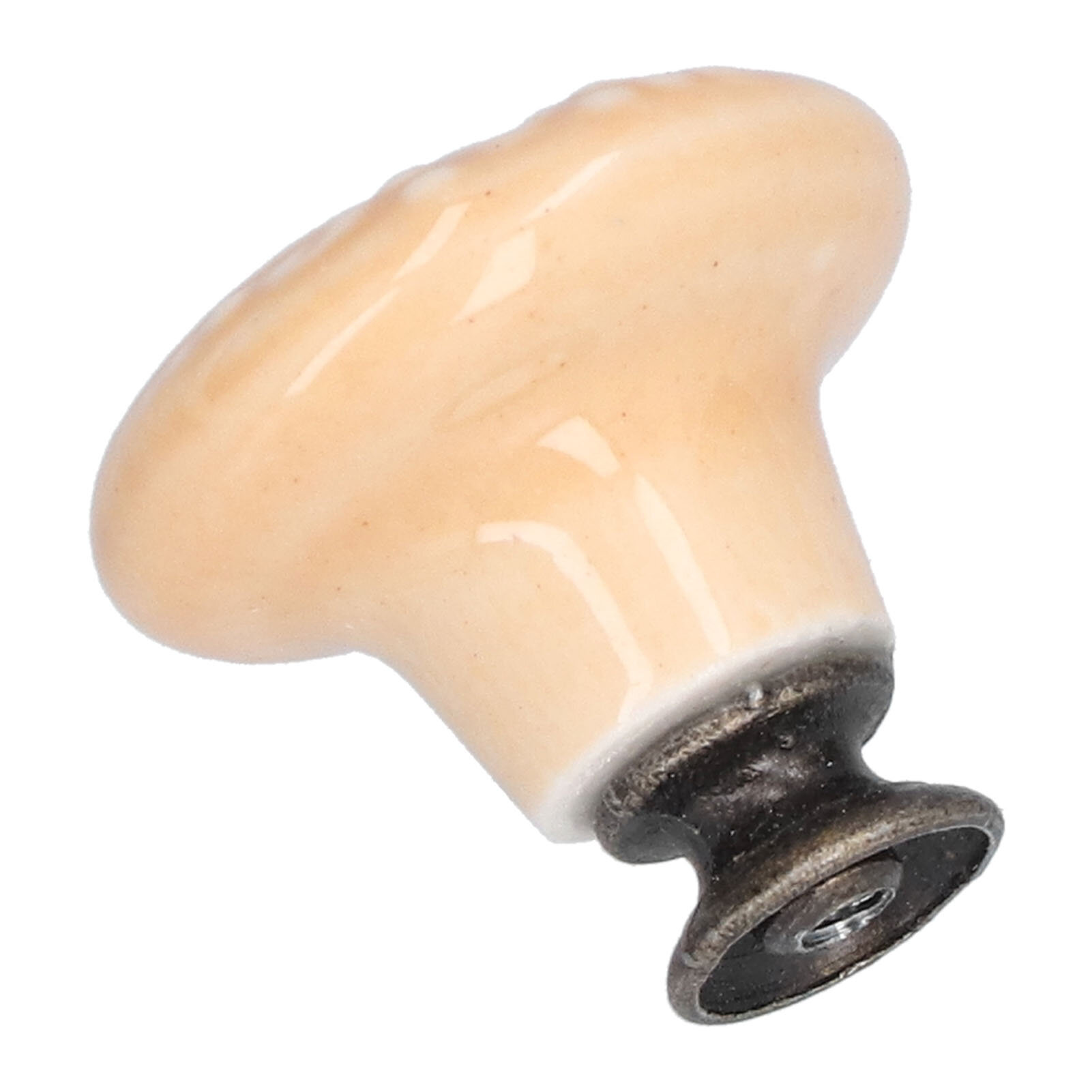 6шт круглые керамические ручки для шкафа изысканная ручка с одним отверстием для двери ящика шкафажелтый