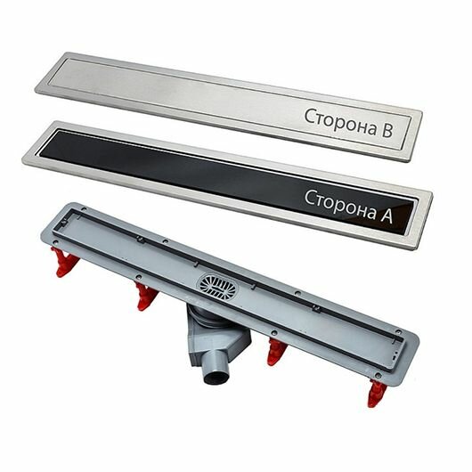 Душевой лоток линейный трап Pestan Confluo Premium Black Glass Line 550 13000292 (сталь/стекло)