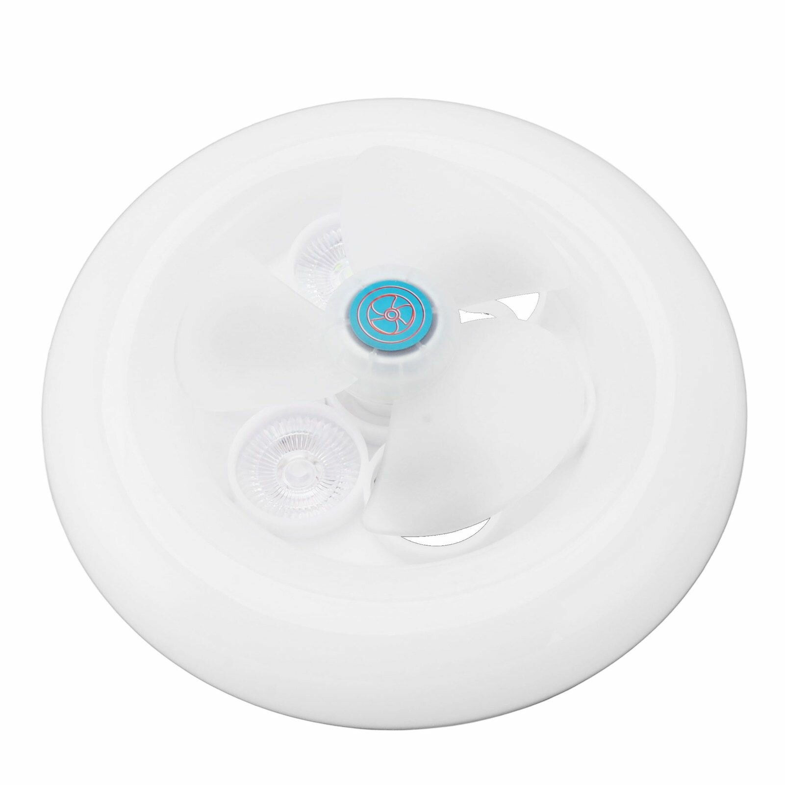 Светодиодный потолочный вентилятор E27. Маленький бесшумный светодиодный вентилятор. Современная лампа белого цвета RGB для спальни и кухни. 85 265 В.