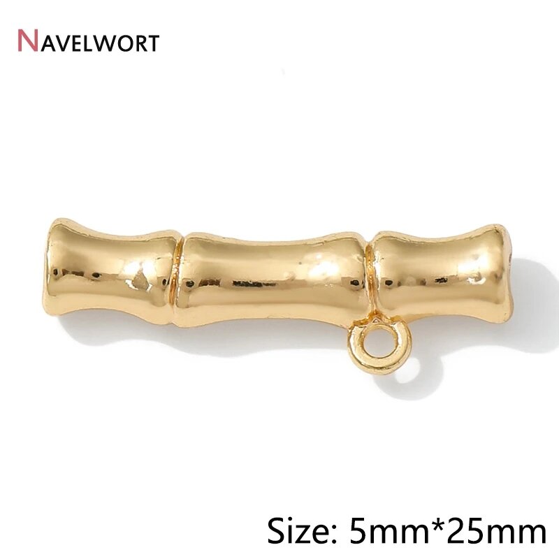 Проставки для бижутерии NAVELWORT, 5x25 мм, 14K позолота, 2 шт