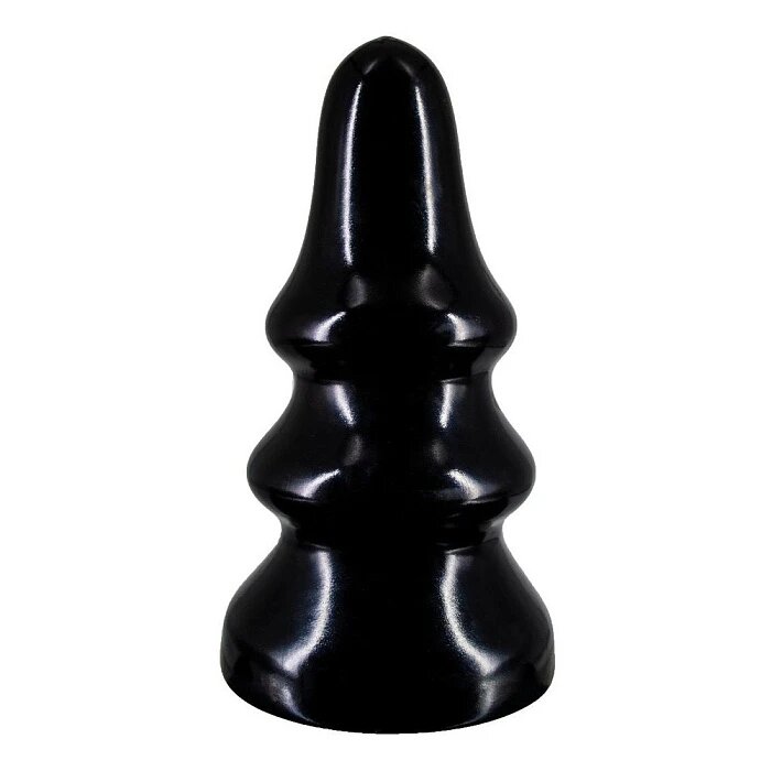 Большая анальная елочка LOVETOY«Magnum 19»с ограничителем, черная