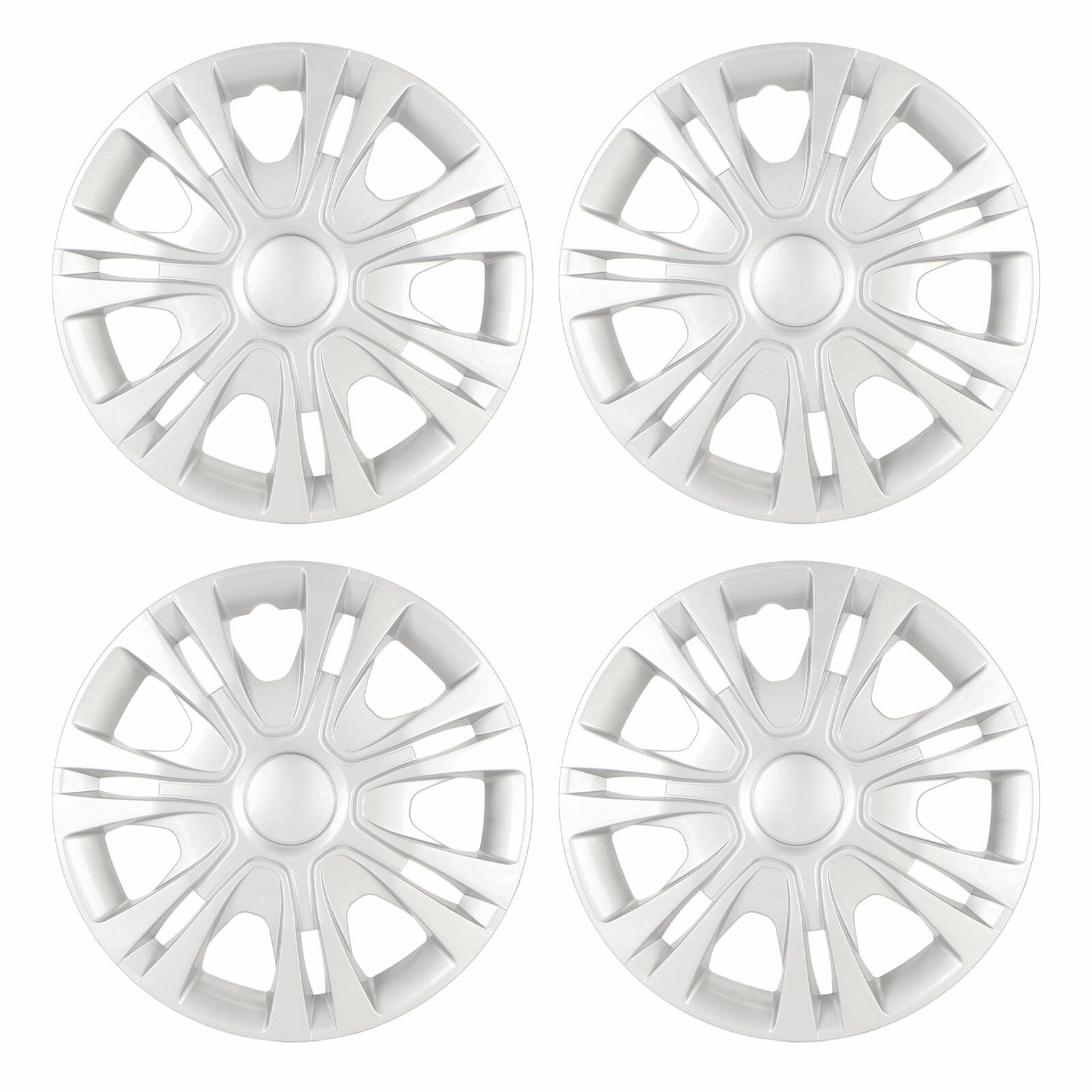 4 универсальных колпака на диски 13" серебристые для большинства авто