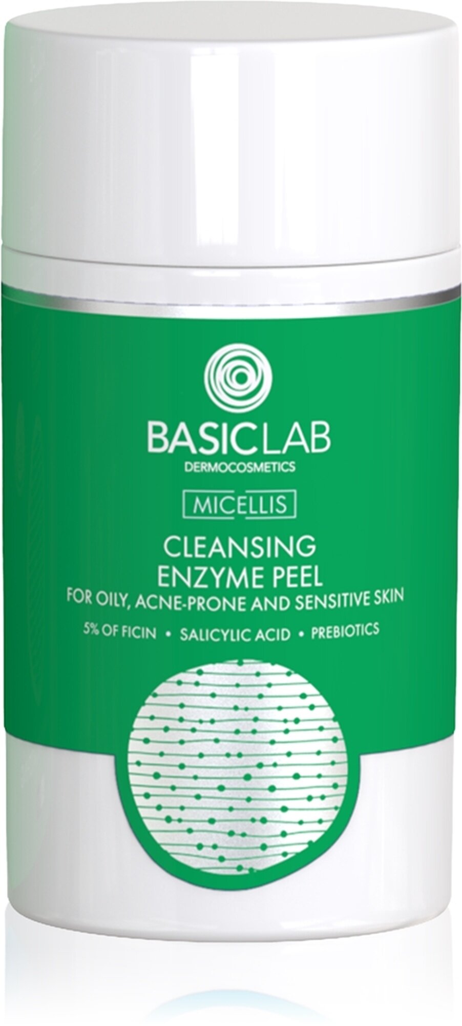 BasicLab Энзимный пилинг для жирной и проблемной кожи Dermocosmetics Micellis Cleansing Enzyme Peel,35 г