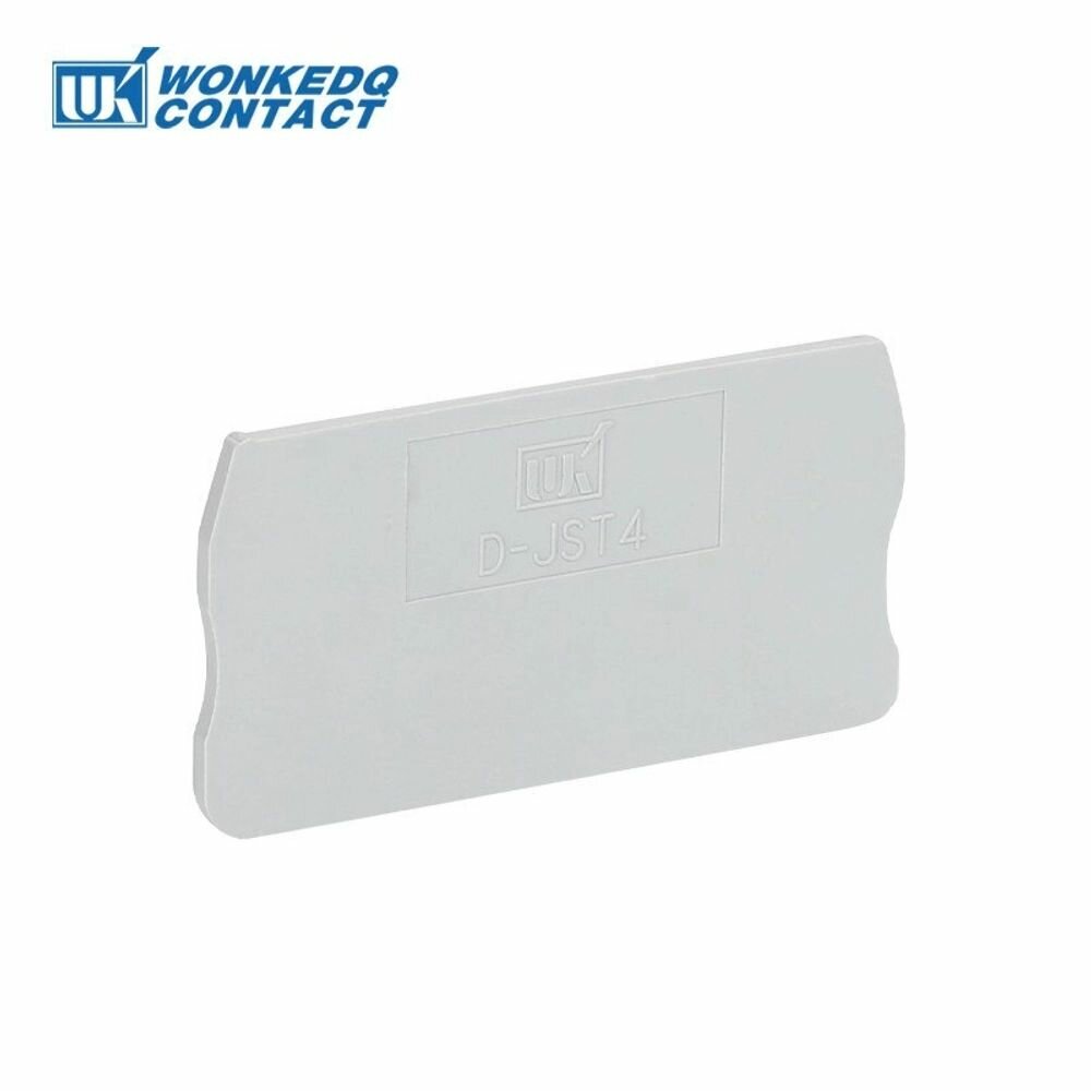 D-JST 4 Торцевая крышка для JPT 4/JST 4. Торцевая пластина для клемм серая. Упаковка 50 шт. WONKEDQ