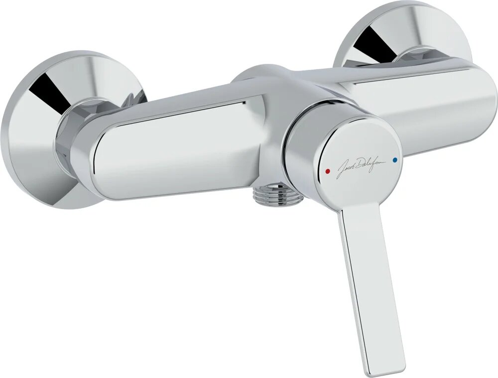 Смеситель для душа Jacob Delafon Eo E24159RU-CP хром, глянцевый, настенный, латунный, однорычажный, без лейки, смеситель для ванны с душем