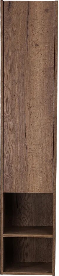 Шкаф-пенал для ванной BelBagno Kraft R подвесной, 33 см, темное дерево, матовый, шкаф пенал с полками, с дверками