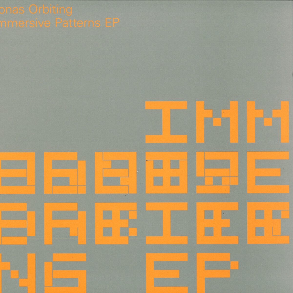Пластинка Jonas Orbiting - Immersive Patterns EP