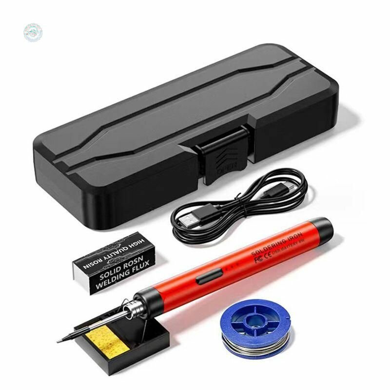 Беспроводной паяльник с вакуумным отсосом припоя, USB-C зарядка, компактный инструмент для мобильного ремонта