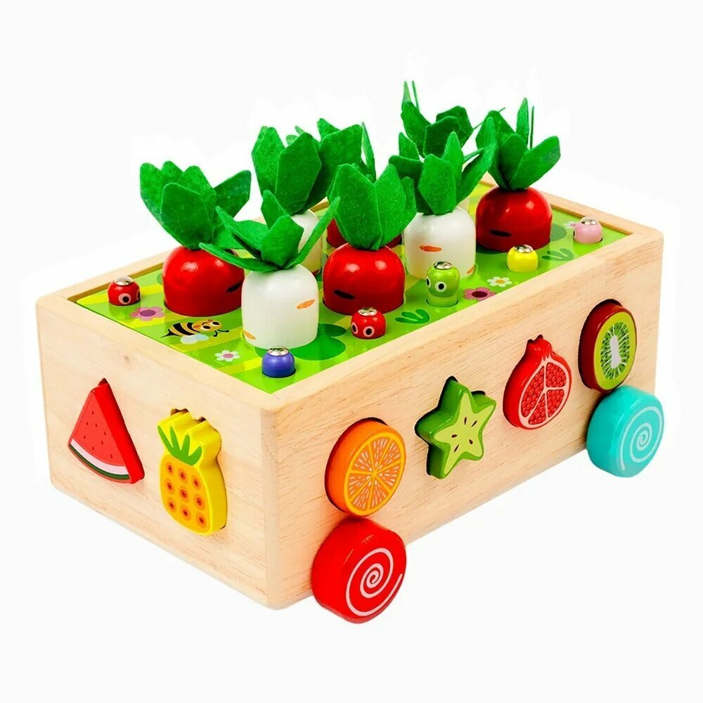 Сортер для малышей от года 3 в 1, магнитная рыбалка , развивающие игрушки от 1 года