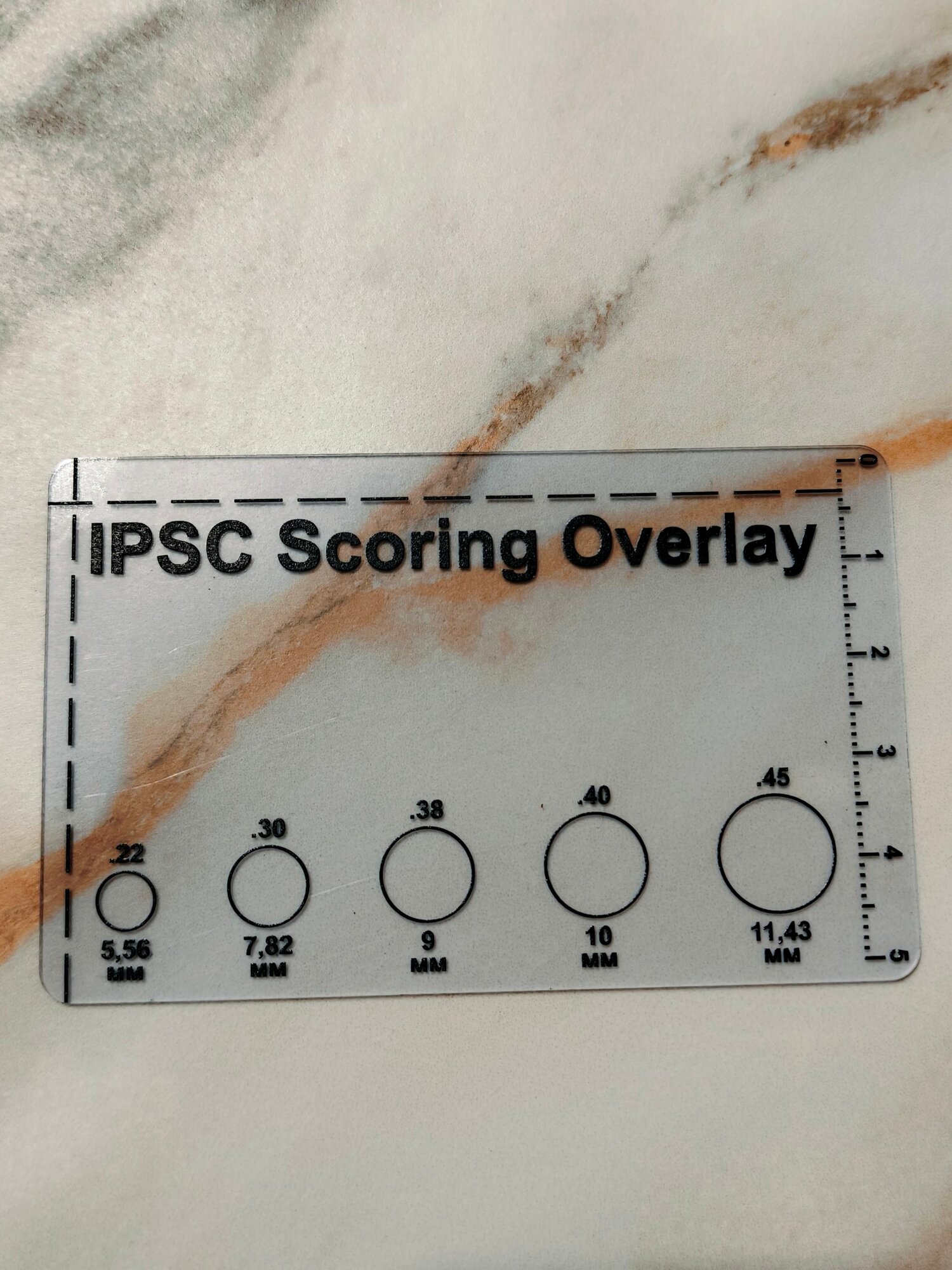 Оверлей Стрелковый классический калибр IPSC, 80x50 см, Прозрачный пластик, УФ-печать