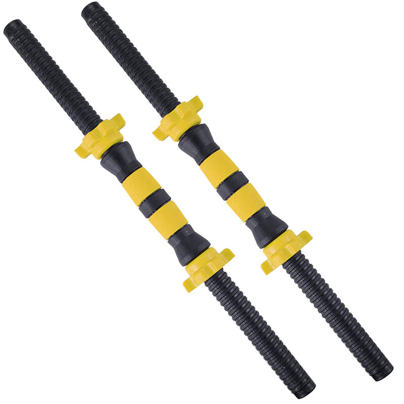 Набор гантельных грифов Voitto 45 см (металлопластиковый), d-25 мм, YELLOW (2 шт)