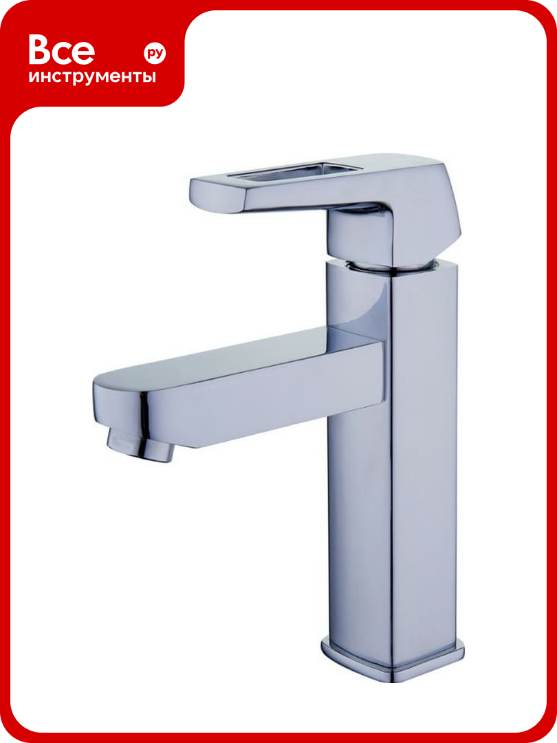 Смеситель для раковины умывальника G-lauf с монолитным изливом, хром LEF1-A232 однорычажный, керамический картридж