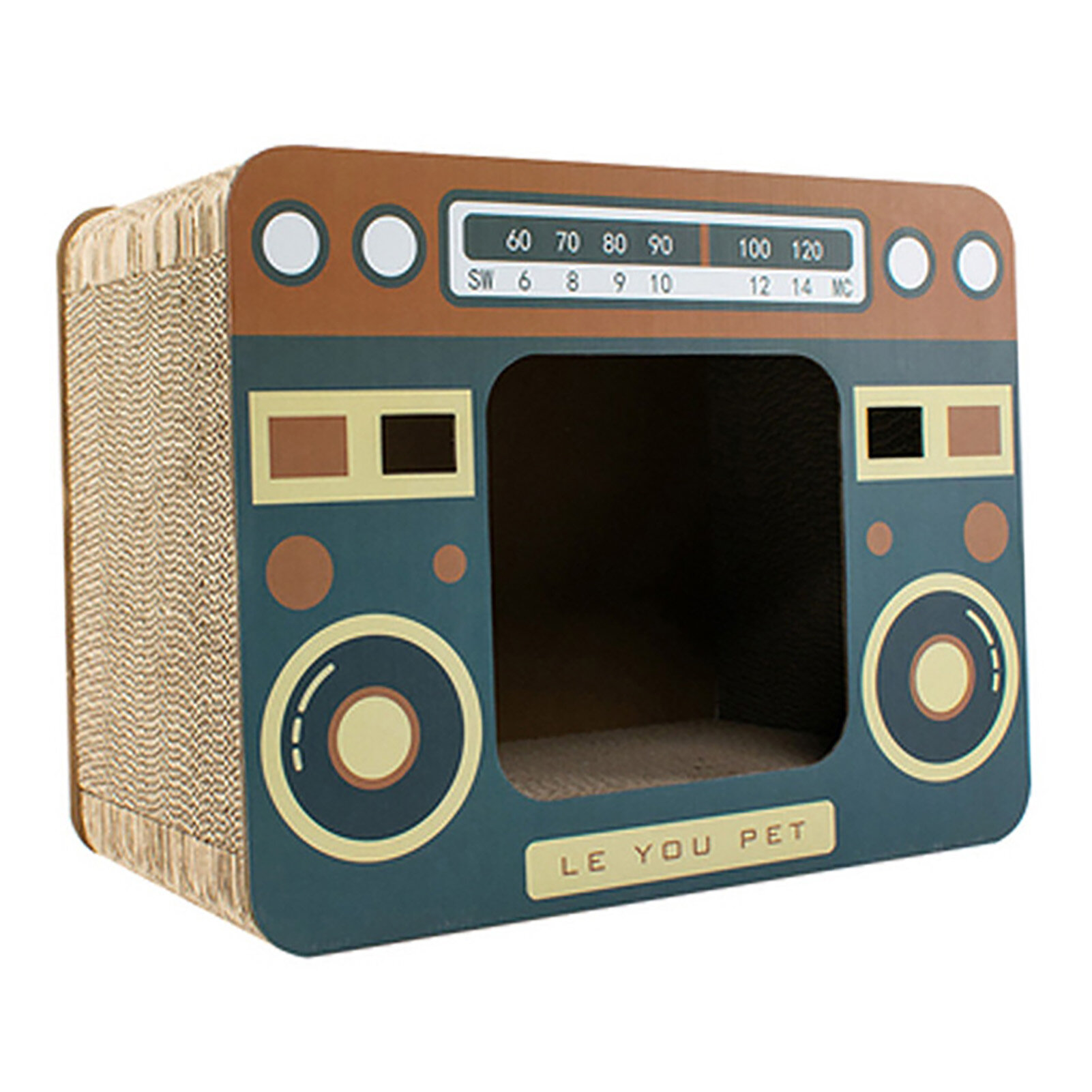 Картонный домик для кошачьих когтеточек, большой дышащий домик для кошачьих когтеточек для отдыха, игры на радио