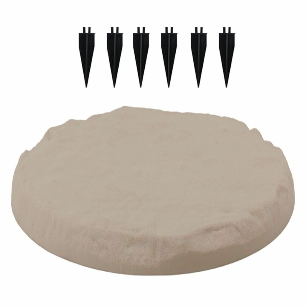 Плитка для садовых дорожек с устойчивостью к погодным условиям, кремовый цвет - Круглый