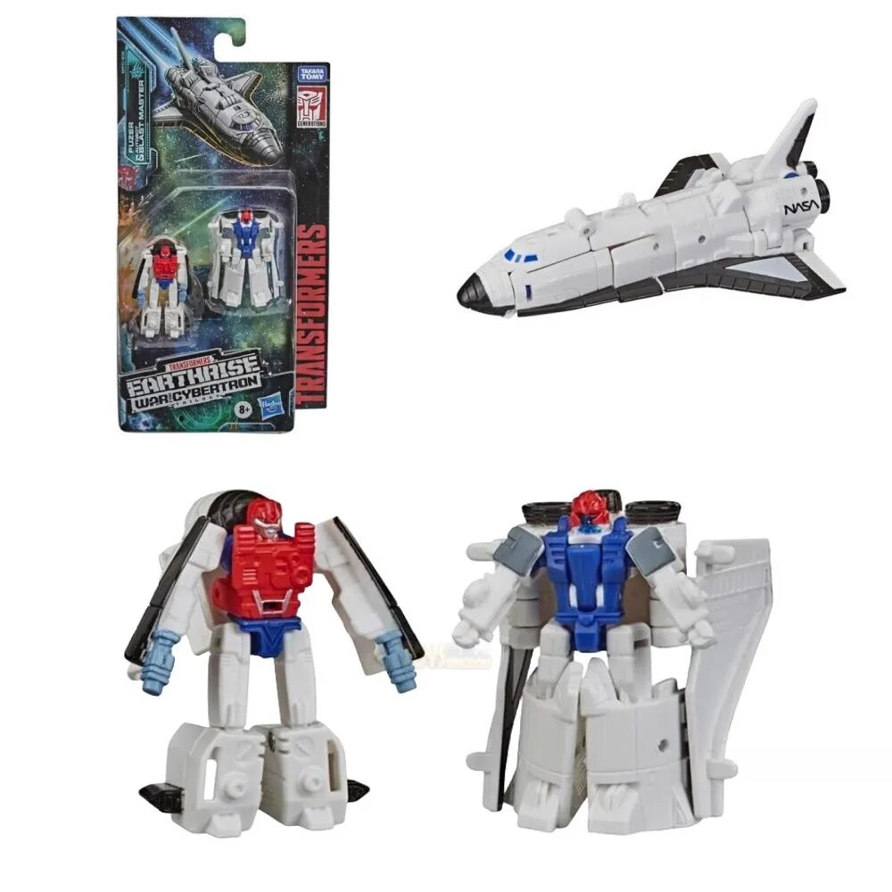 Трансформеры Hasbro Игрушка Transformers Earthrise War For Cybertron Trilogy WFC-E16 Fuzer & Autobot Blast Master 4cm*2