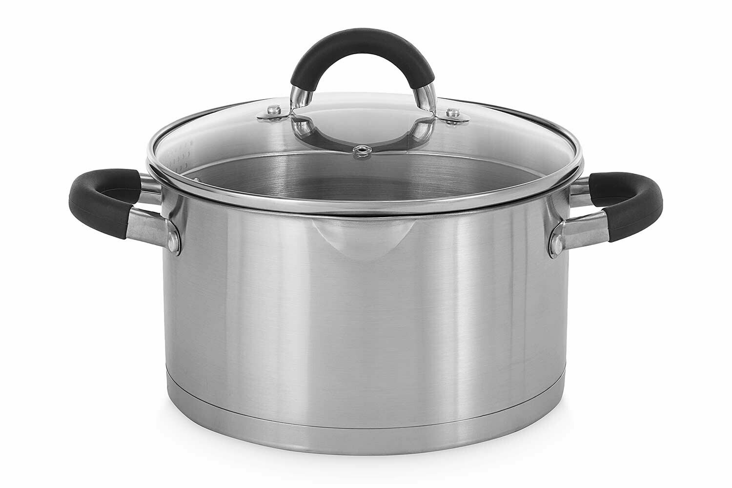 Кастрюля с крышкой HOFF ZARINA LB-1931B-22 (304), 4,5 л, нержавеющая сталь, серый