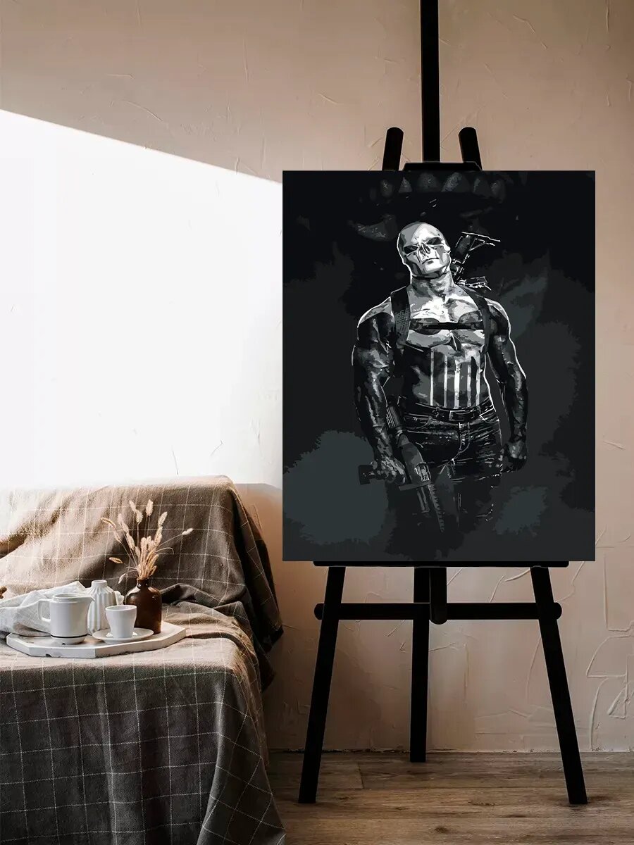 Картина по номерам Каратель Марвел Злодей Comics DC