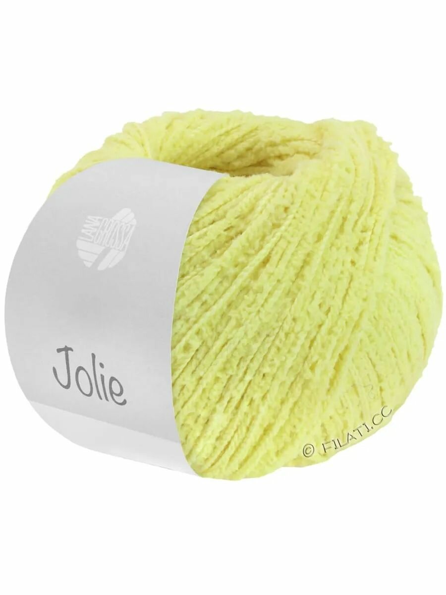 Пряжа для вязания Lana Grossa Jolie Uni плюшевая, цвет 012, 1 моток