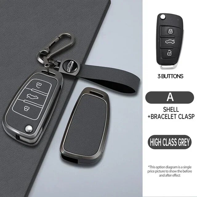Для JAC A13 A13RS Refine M3 V7 T6 Чехол для автомобильного ключа-пикапа для JAC fritson t8 Складной брелок для ключей из сплава Чехол для ключей Rope buckle-grey
