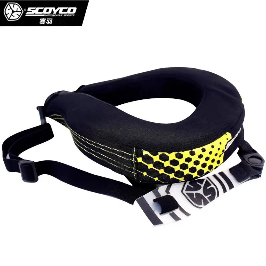 SCOYCO мотоциклетная защита шеи для гонок по бездорожью, защита шеи для велоспорта, защита от падения и усталости, защита шеи, мотоциклетное оборудование, Черный, Унисекс
