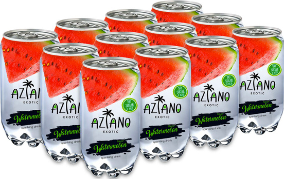 Aziano Watermelon (Арбуз) 0,35л./12шт. Aziano Напиток газированный Китай