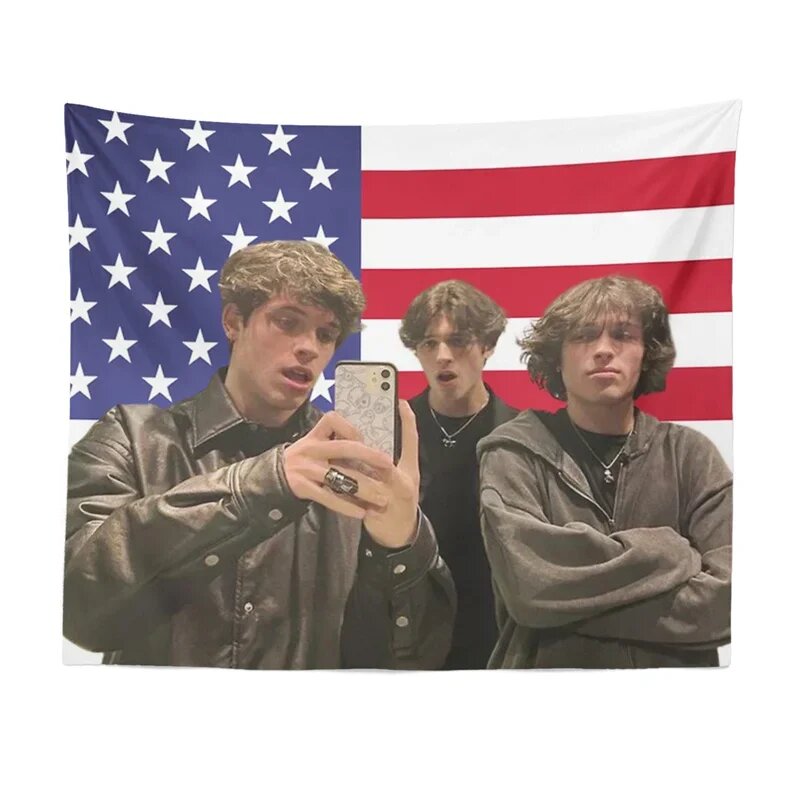 RONNINGSTAR Газлайт Гейткап Гирлбосс Тройняшки Американский Гобелен, As Shown, 150 x 100cm