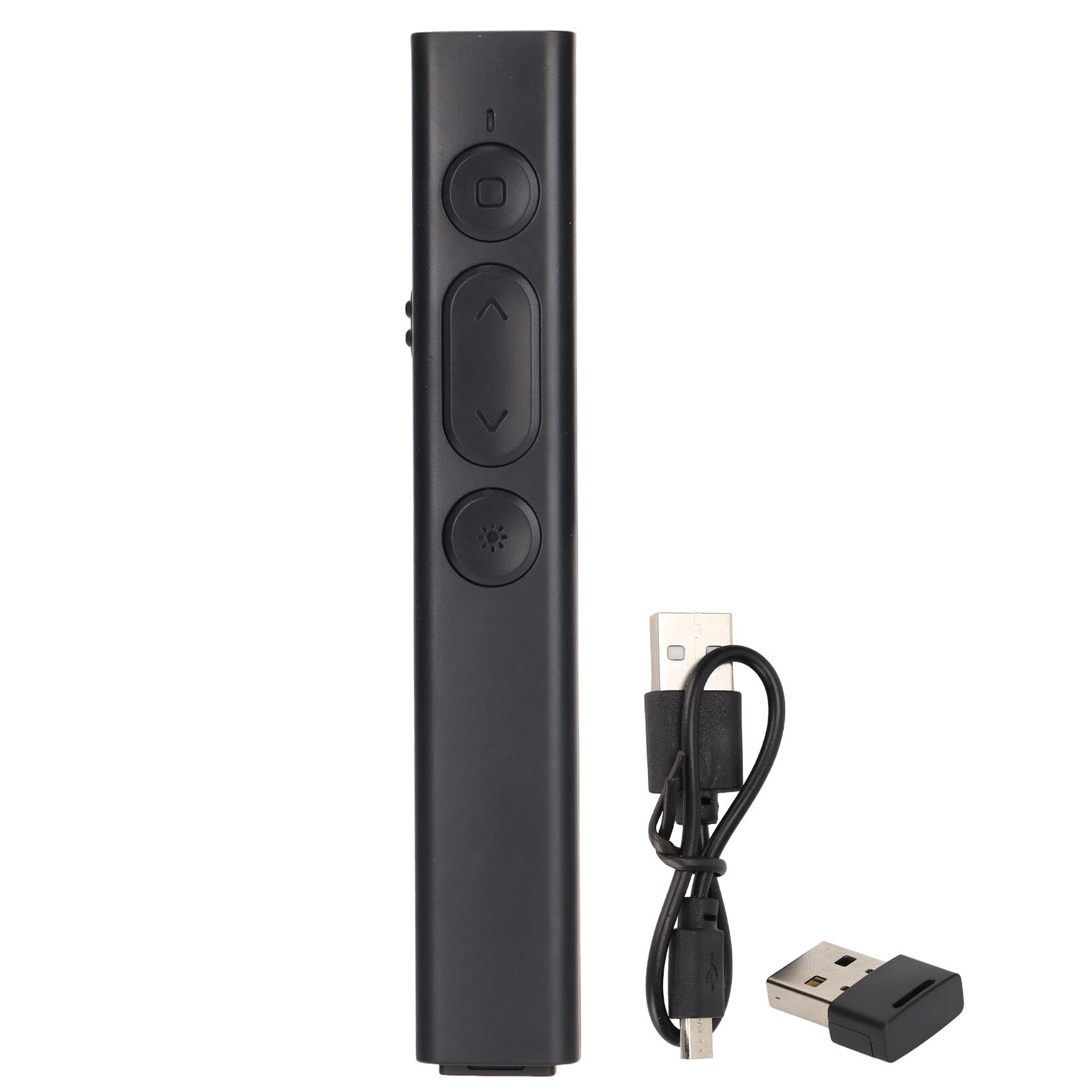 Презентационный кликер, литиевая батарея, зарядка через USB, эргономичный дизайн, низкое излучение, 2,4G, высокая чувствительность, чип-указатель, черный