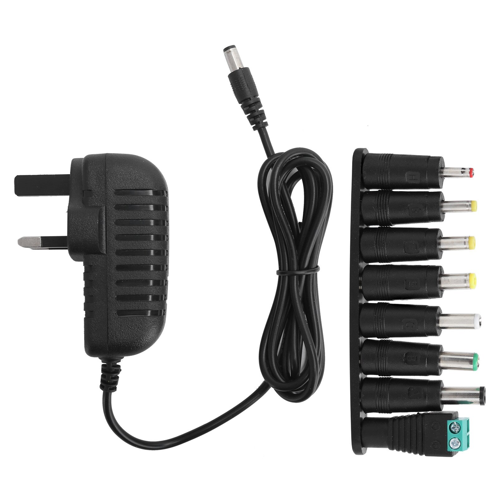 Адаптер питания Импульсное зарядное устройство для светодиодных лент 12 В, 2 А с 8 вилками для преобразования постоянного тока, вилка 100 240 ВUK