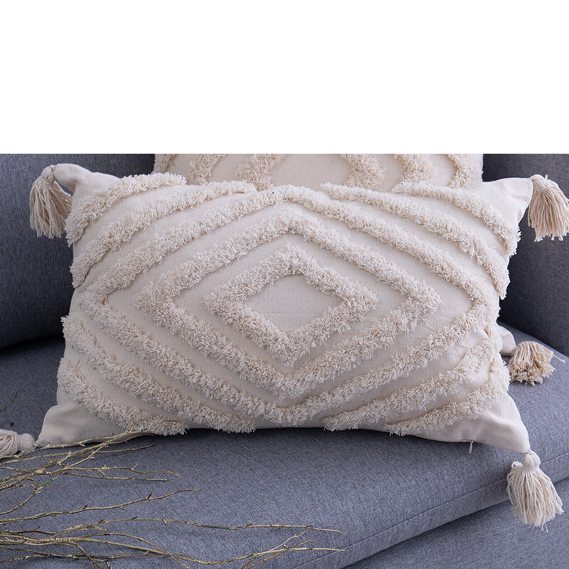 Новая продукция для кросс-бордерной торговли: тафтинговая наволочка в скандинавском стиле, простая геометрическая подушка для дивана в гостиной, декор для подушки в гостевом доме
