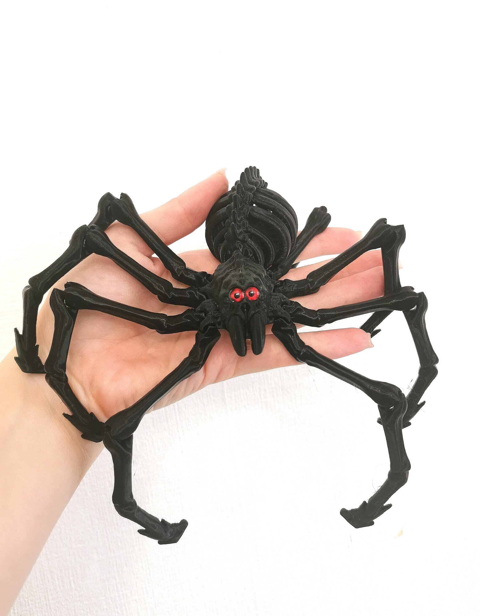 Паук тарантул "Подвижный черный", страшный подарок к Хеллоуину 3D пластик