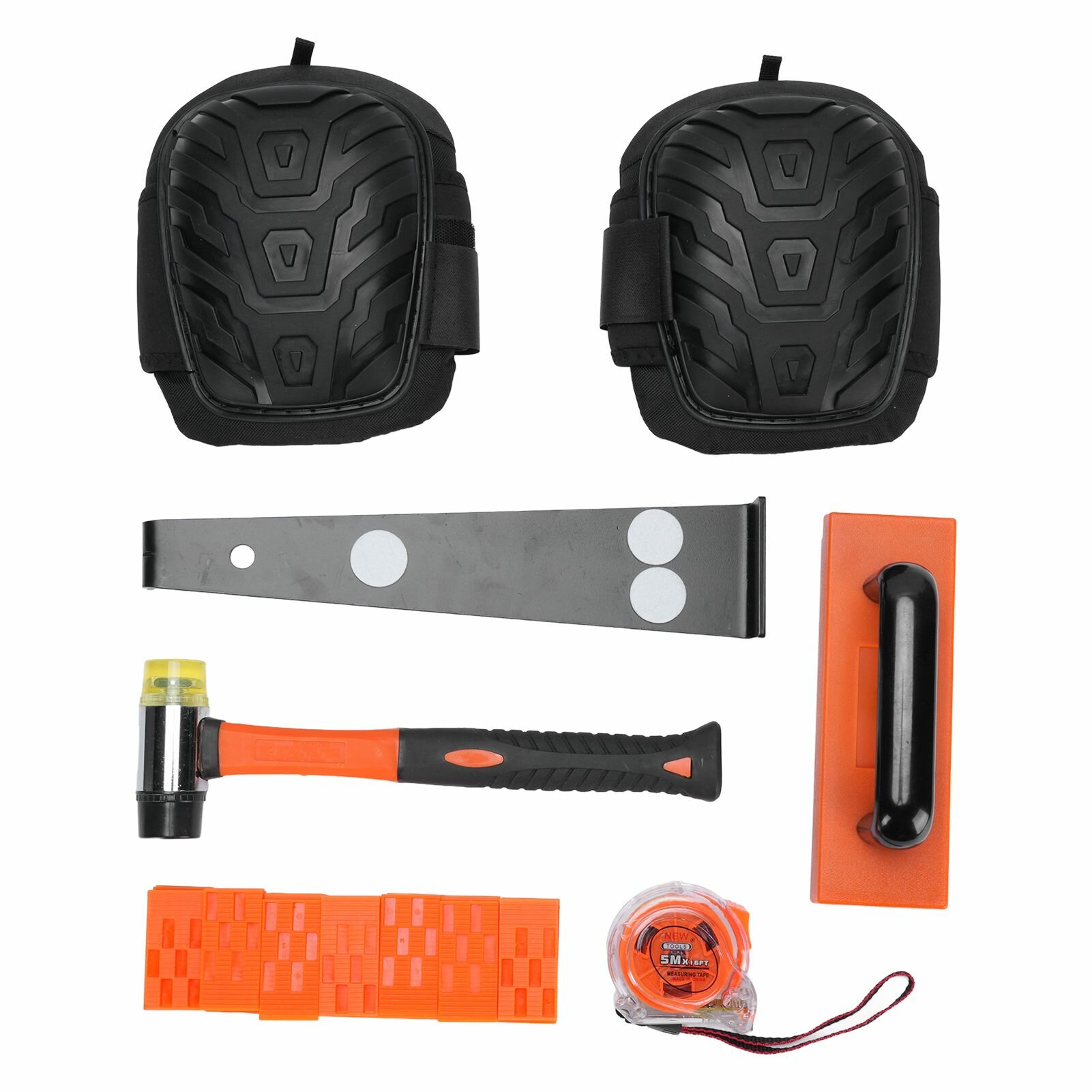 45 шт. комплект для укладки ламината и деревянного пола 295 мм 2-сторонний мягкий молоток 40 проставок прочный тяговый брусок для постукивания