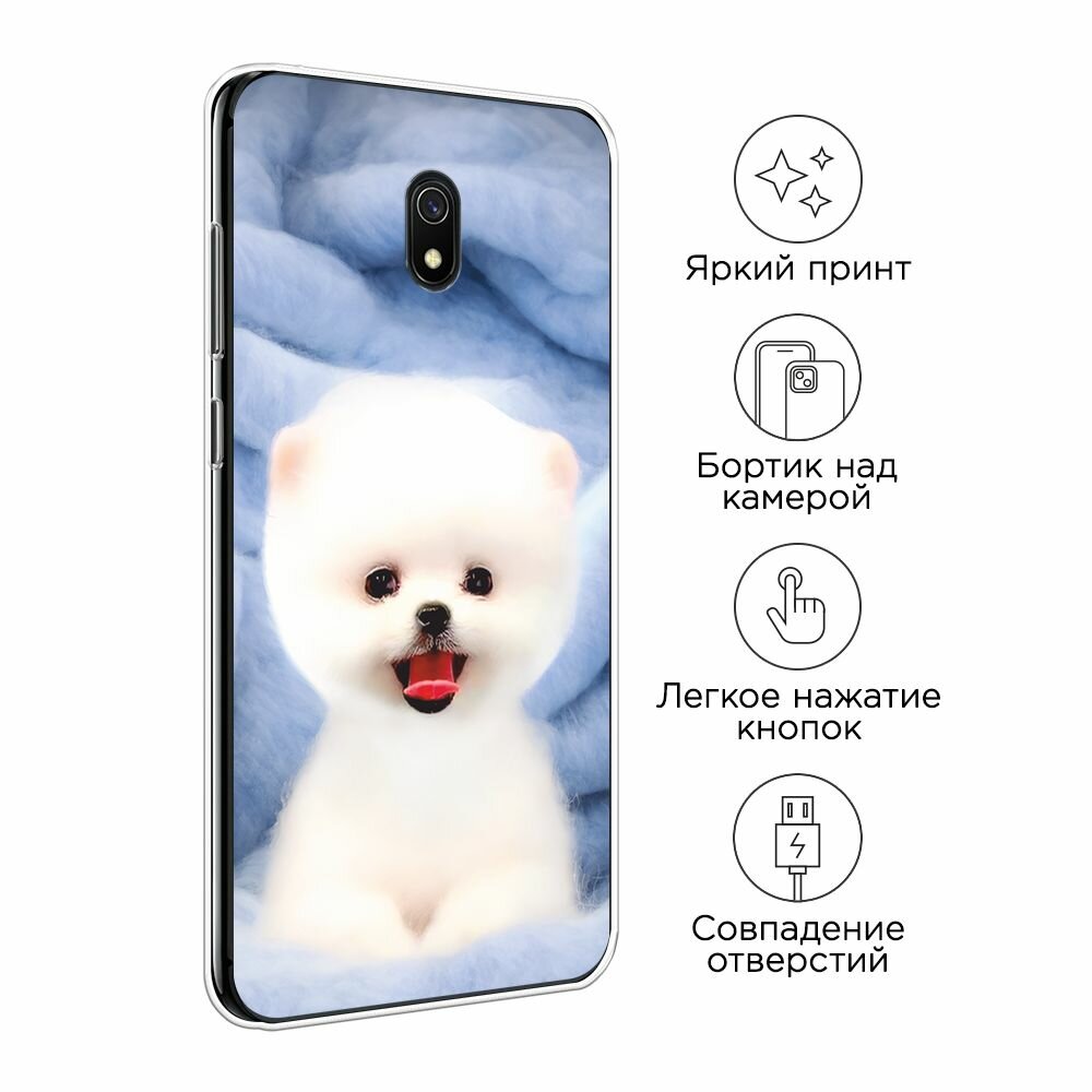 Чехол на Xiaomi Redmi 8A / Сяоми Редми 8А с принтом Белый пёсик — фото 1