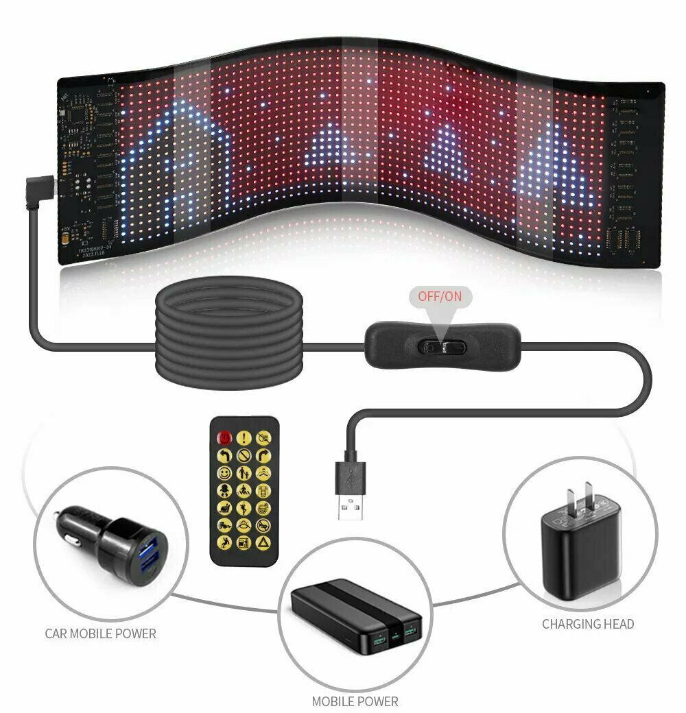 LOAMLIN гибкая светодиодная лента Bluetooth черная, 20X64Leds, Черный