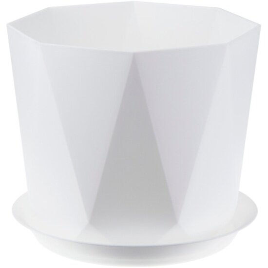 Кашпо Idea призма D175мм 2,6л с поддоном М 3138 Белый