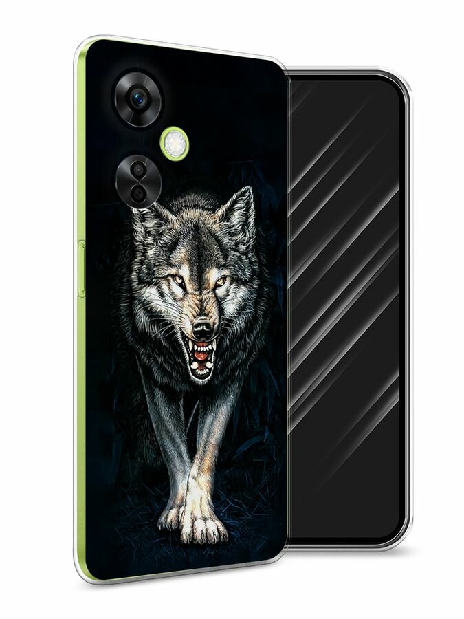 Чехол на OnePlus Nord N30 5G/CE3 LITE / Ван Плас Норд N30 5G/CE3 LITE с принтом "Злобный волк из ночи"