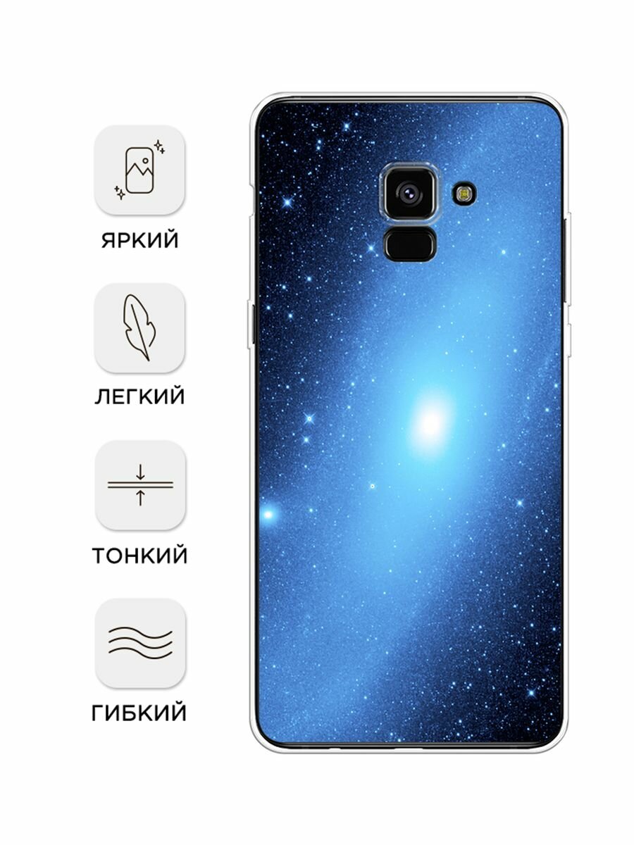 Чехол на Samsung Galaxy A8 + / Самсунг Галакси А8 Плюс 2018 с принтом "Космос 1" — фото 1