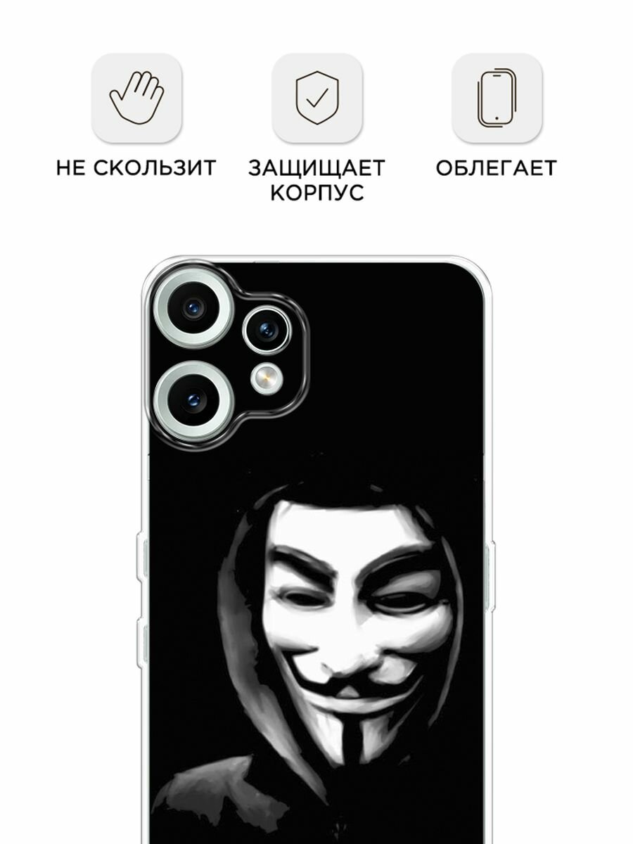 Чехол на CMF Phone 2 Pro / CMF Фон 2 Про с принтом "Анонимус" — фото 1