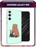 Чехол на Samsung Galaxy M16 / Самсунг Галакси М16 с принтом "Медведь и кошка дру...