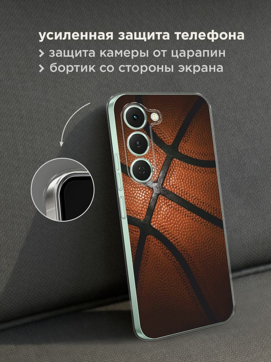 Чехол на Tecno Spark 40 Pro / Текно Спарк 40 Про с принтом "Баскетбольный мяч" — фото 1
