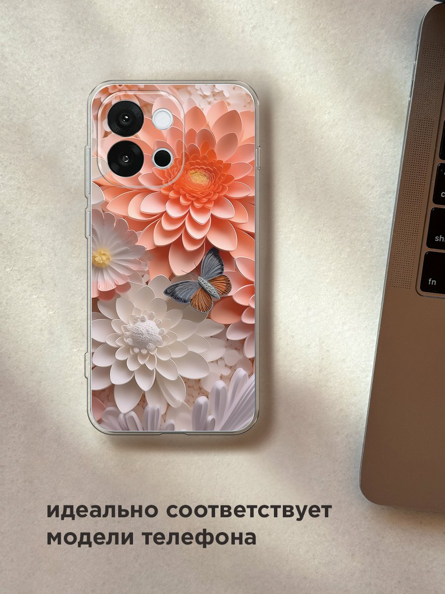 Чехол на OnePlus 13T / Ван Плас 13Т с принтом "Бумажные цветы" — фото 1