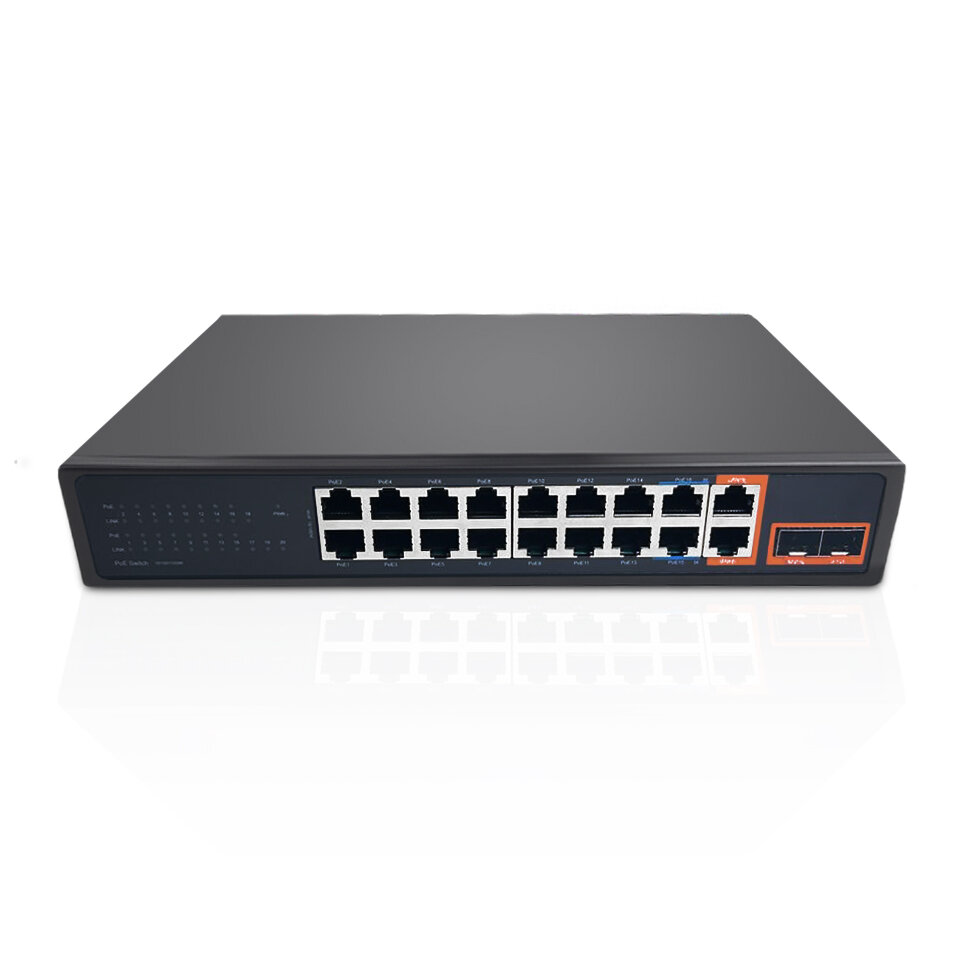 PoE коммутатор 16 портов FL-2520PGS 16FE(PoE)+2GE(UP-LINK)+2SFP