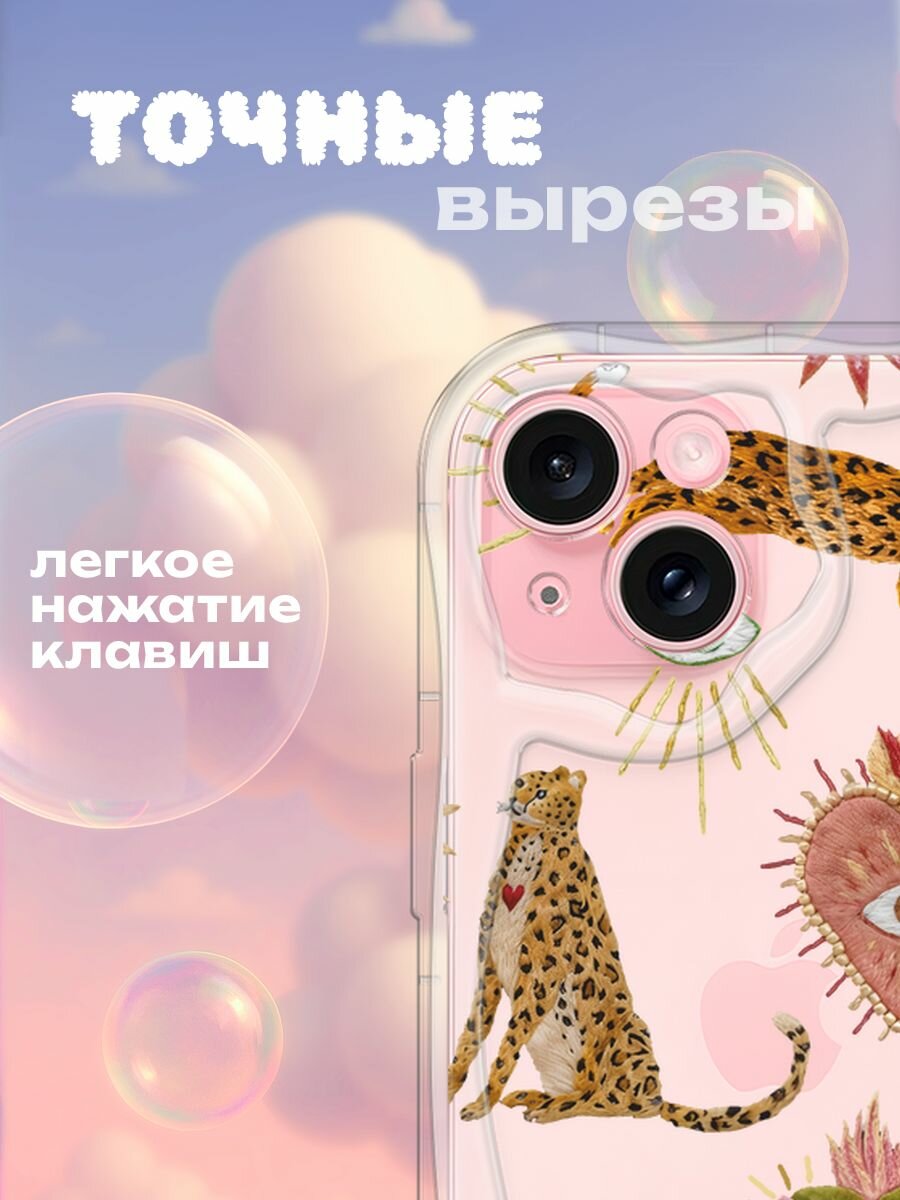 Чехол на Apple iPhone 15 / Айфон 15 с принтом "Сюрреализм паттерн" — фото 1