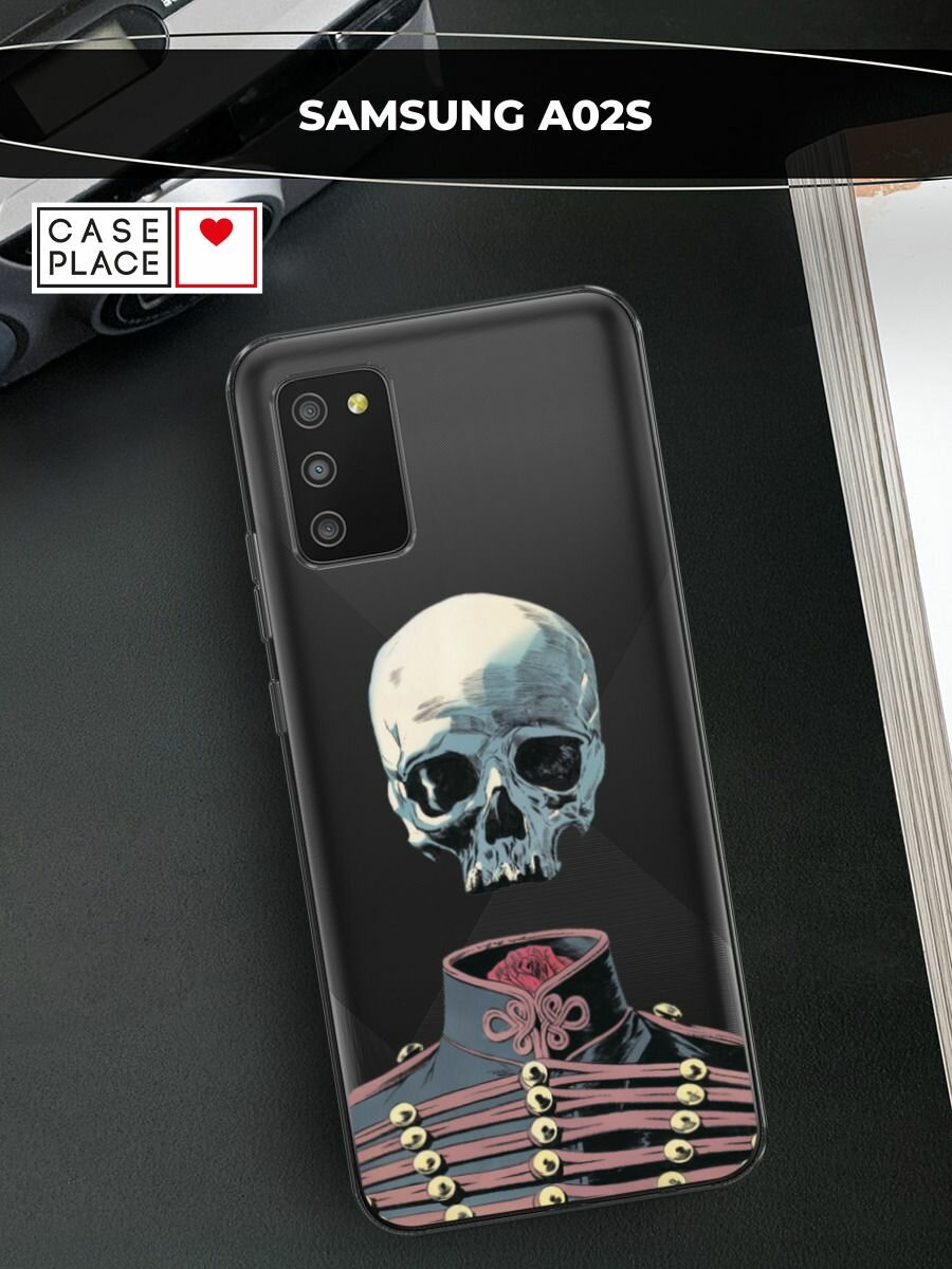 Чехол на Samsung Galaxy A02s / Самсунг Галакси A02s с принтом "Гусар", прозрачный