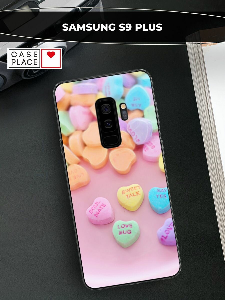 Чехол на Samsung Galaxy S9 + / Самсунг Галакси С9 Плюс с принтом "Конфетки сердечки 2"