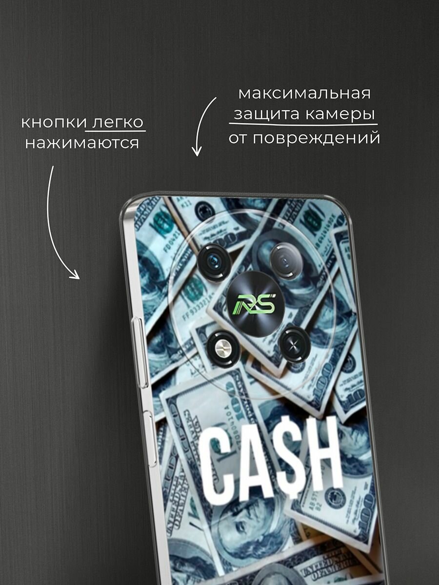 Силиконовый чехол на Itel RS4 / Ител РС4 с принтом "Cash" — фото 1