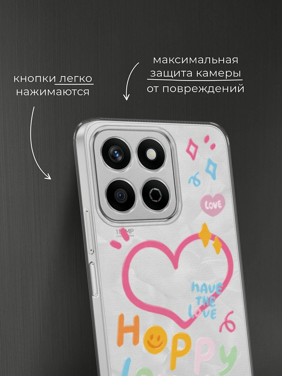 Чехол на Honor X7c / Хонор X7c с принтом "Happy lovely 2" — фото 1