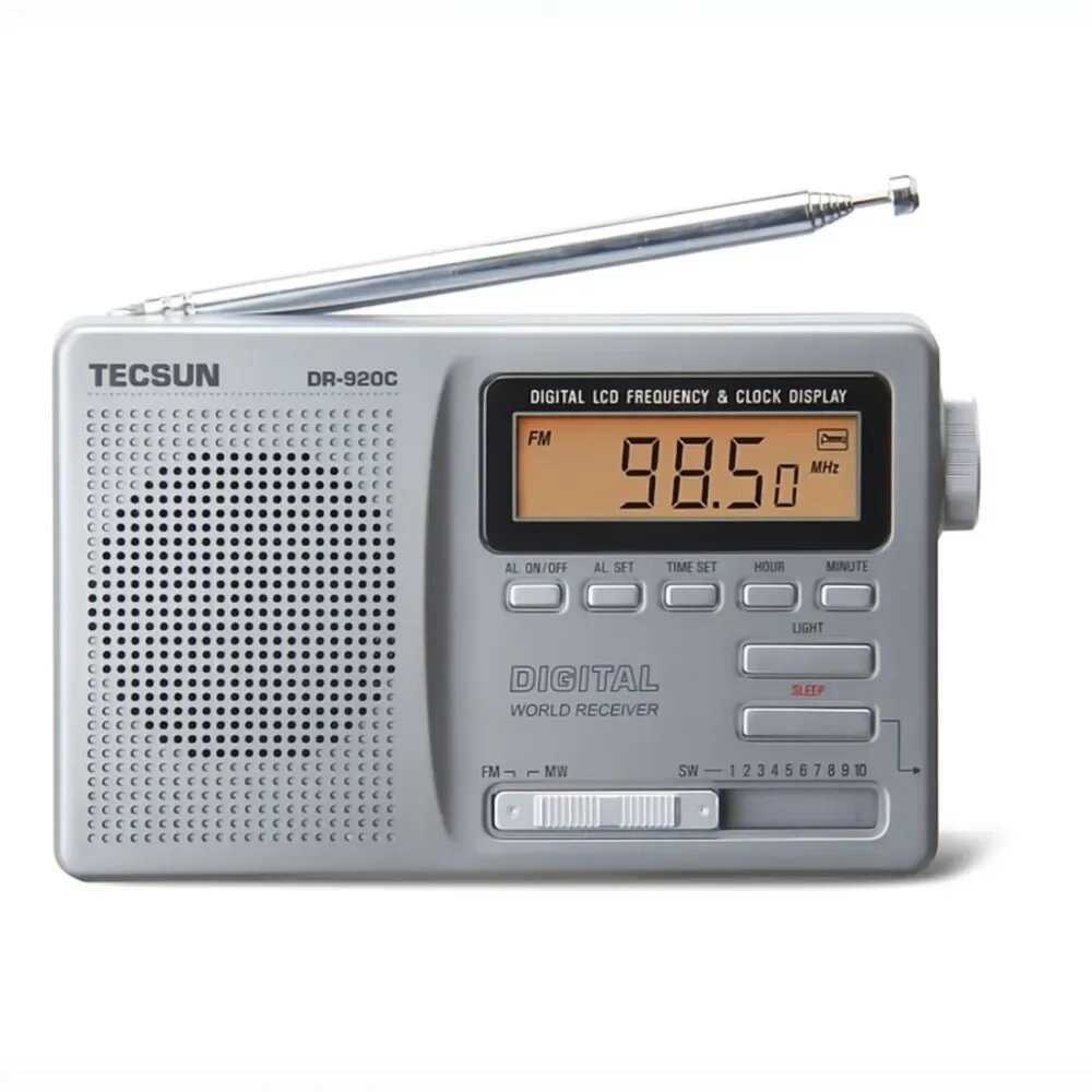 Цифровой FM-радио TECSUN DR-920C с дисплеем FM/MW/SW