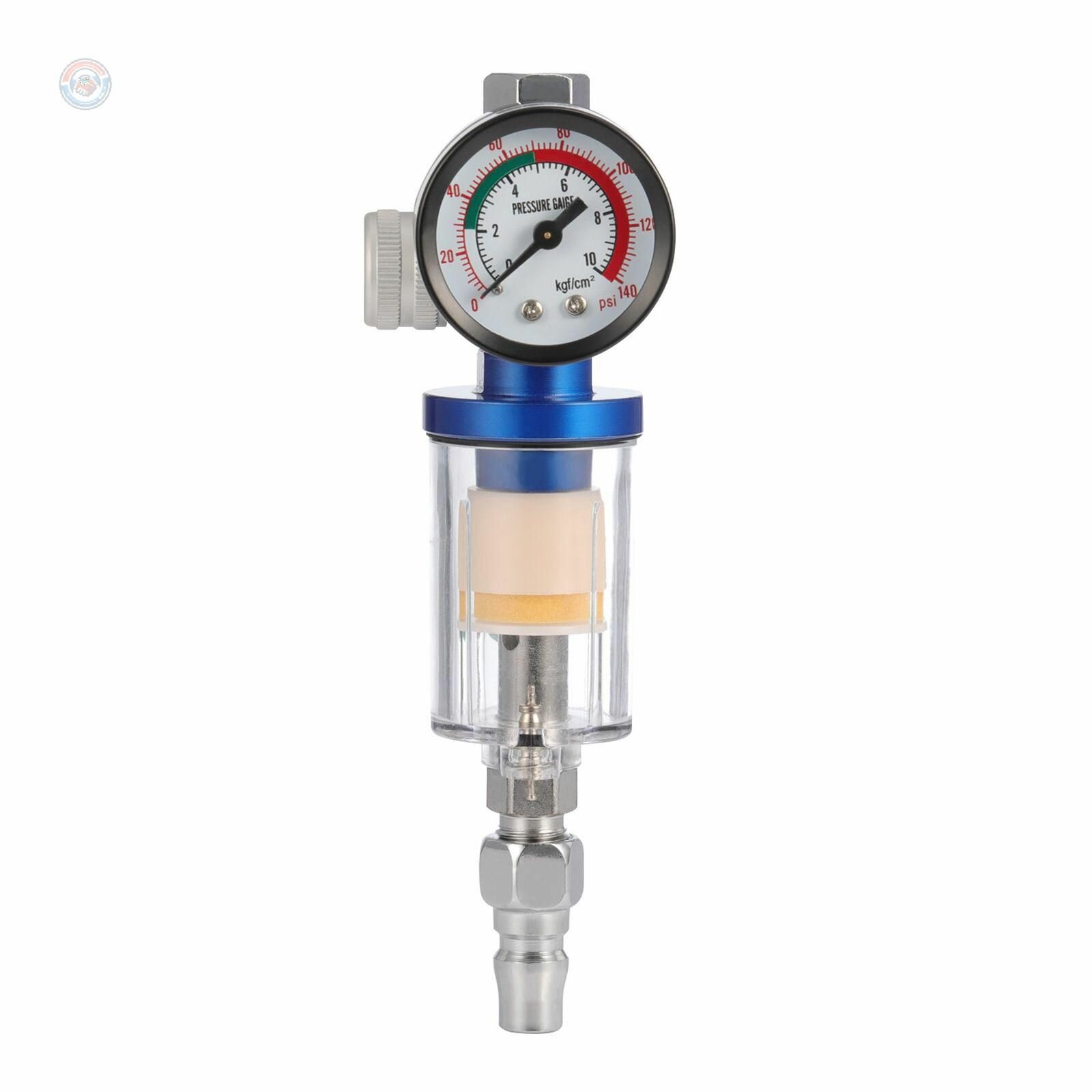 Пневмоаэрограф, комплект регулятор фильтр сепаратор влаги 1/4 дюйма, универсальный для краскопульта и компрессора, защита лакокрасочного покрытия от воды и масла