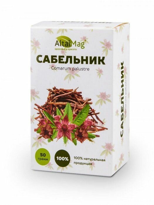 Травяной сбор Altaimag измельченный сабельник, 50 г, профилактика и лечение, блокирование кровотечений