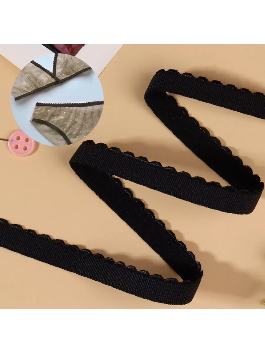 Эластичная ажурная резинка для шитья